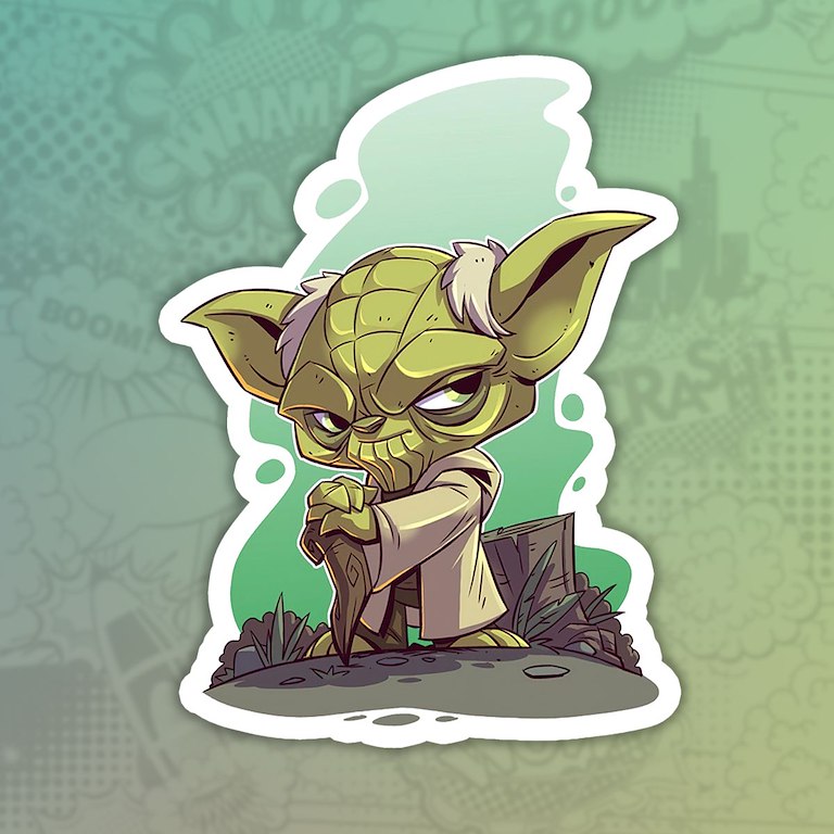 STAR WARS STIKER 41 MASTER YODA