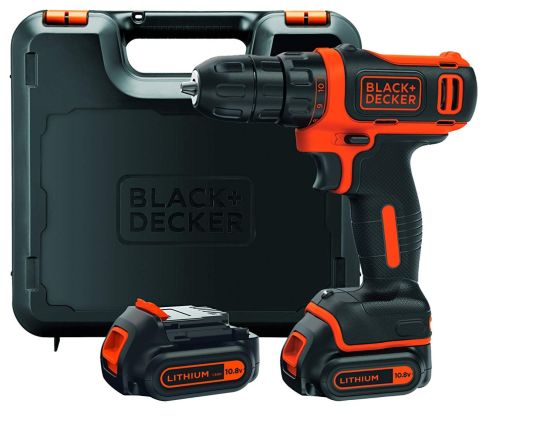 Akumulatorska bušilica - odvrtač Black+Decker BDCDD12KB; 2x1,5Ah