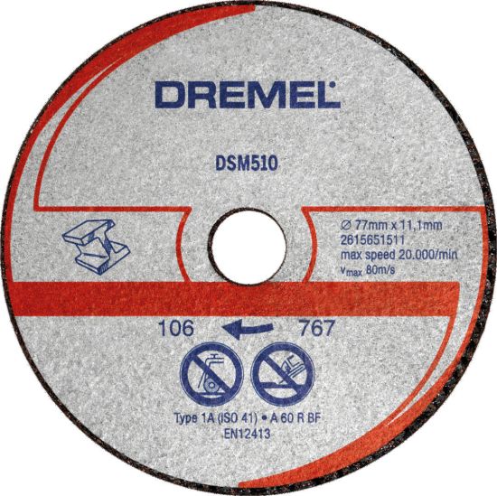 Dremel DSM20 višenamenski abrazivni disk za sečenje (DSM510) pakovanje od 3 komada - 2615S510JB