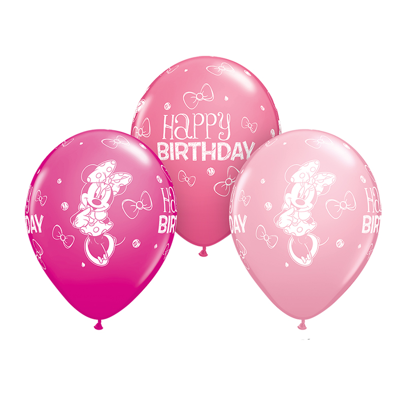 Minnie Mouse Happy Birthday 28cm – 1 kom – izaberite boju