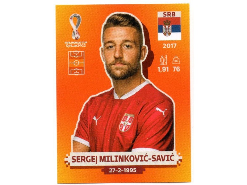 SRB.13 - Sergej Milinković-Savić- PANINI FWC Qatar 202