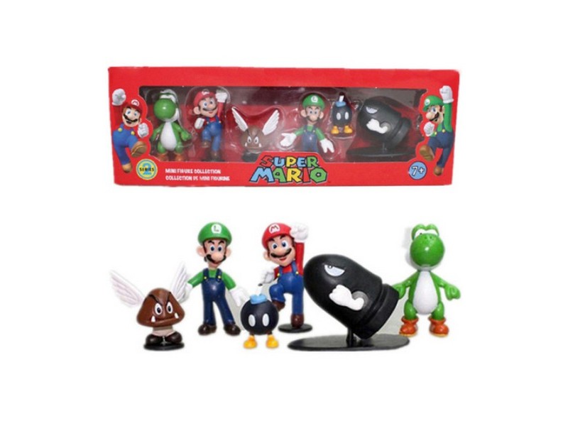 Super Mario set 6x figura