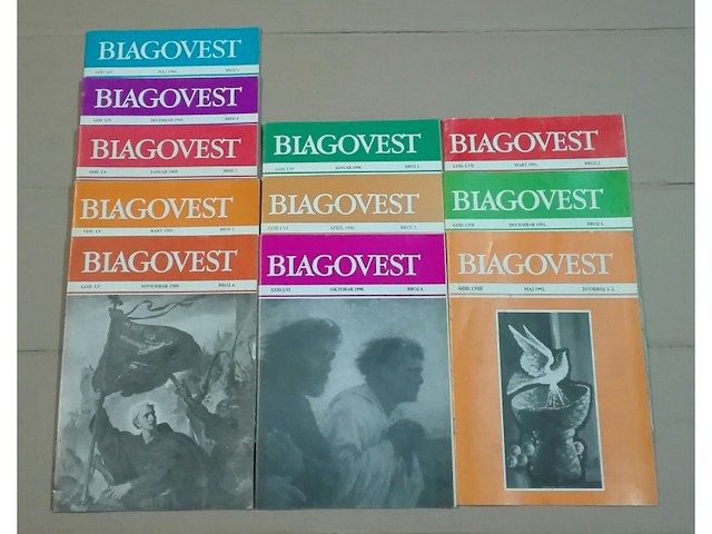 Casopis BLAGOVEST brojevi u rasponu od 1988 do 1992.