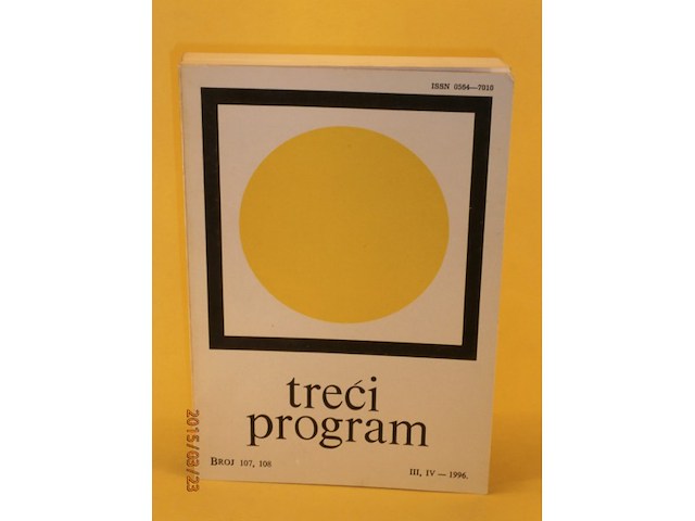 Treći program, broj 107, 108, III, IV - 1970