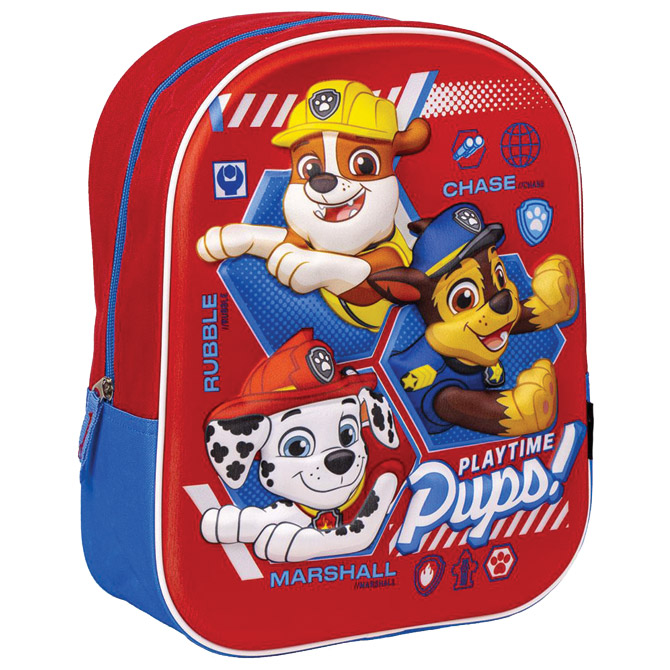 Ranac predškolski 3D Paw Patrol Cerda 2100004350 crveno-plavi