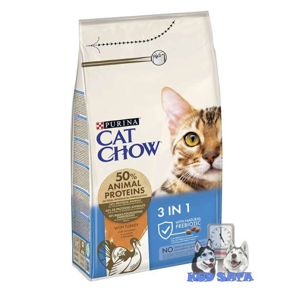 Purina Cat Chow Hrana Za Mačke, 3u1 Ćuretina 15kg