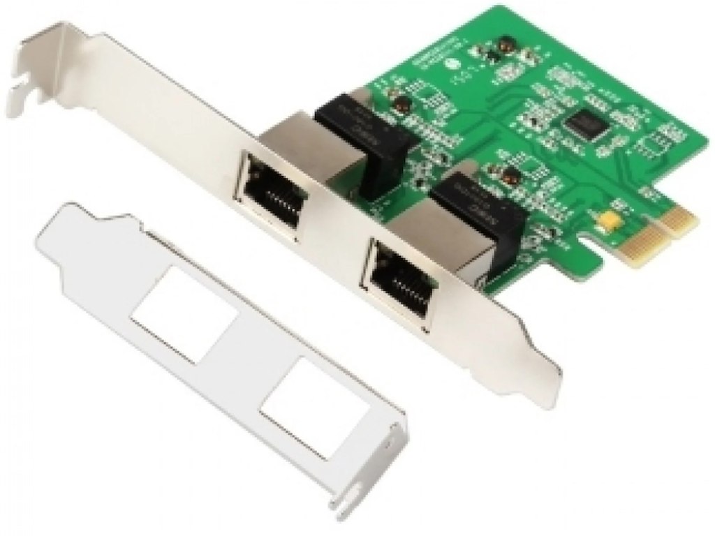 E-Green PCI-Express kontroler 2-port Gigabit Ethernet