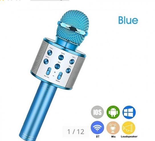 Mikrofon 858 Bluetooth plavi