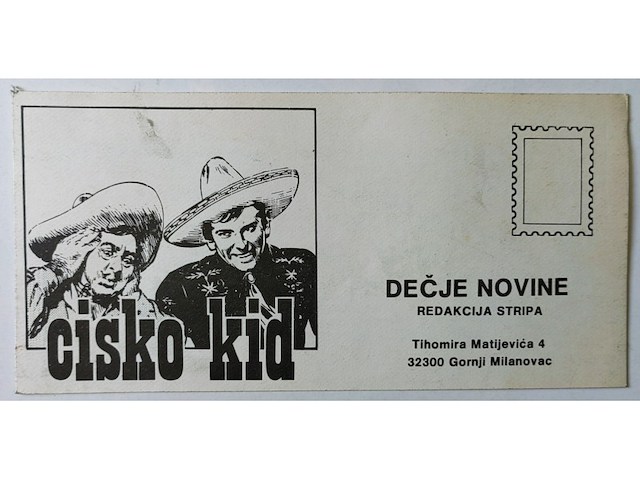 Cisko Kid,blanko narudzbenica Decje novine