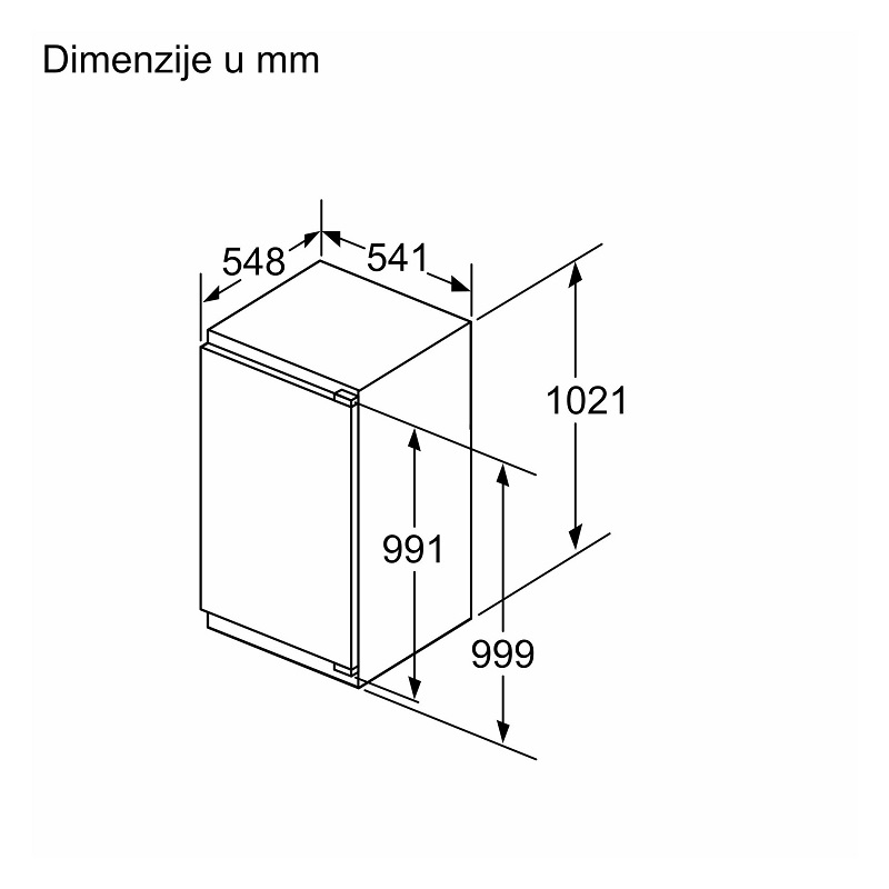 Bosch ugradni frižider KIR31VFE0