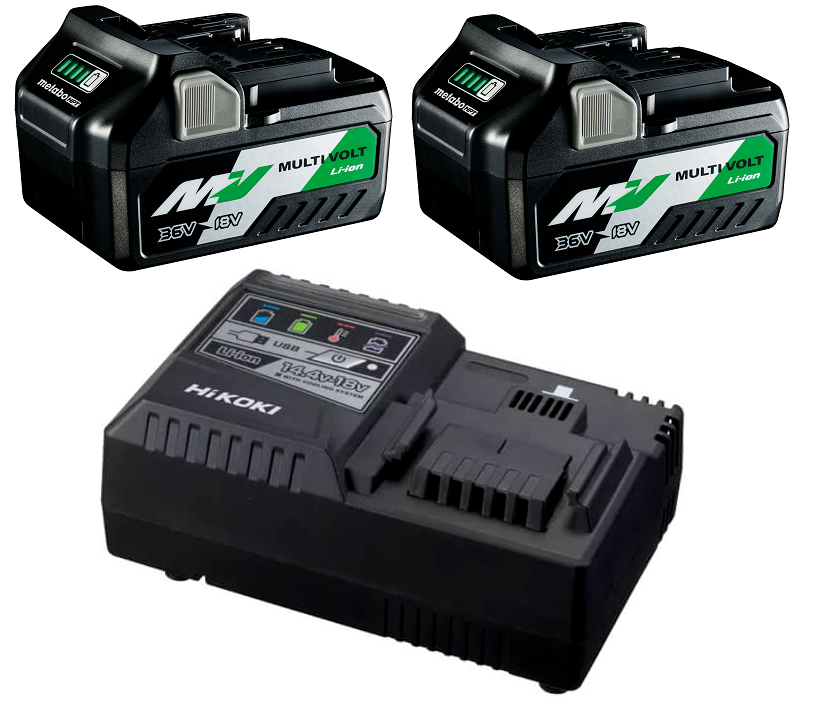 Hikoki set 2 x 36V-4,0Ah / 18V-8,0Ah BSL36B18 Multi Volt baterija + UC18YSL3 punjač (UC18YSL3-WFZ)