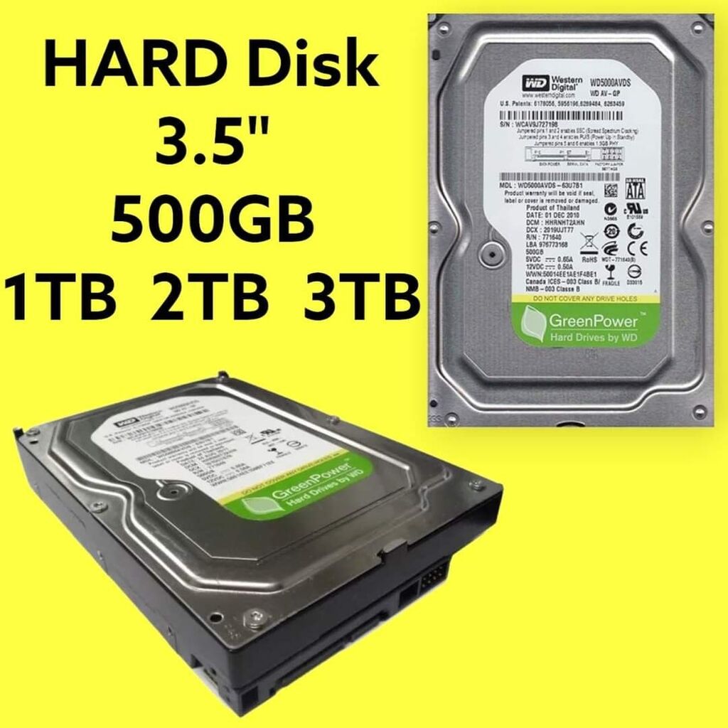 Hard diskovi za PC racunare i video nadzor 500GB cena 2350 din 1TB