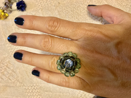 Letnji prsten - plavi cvet