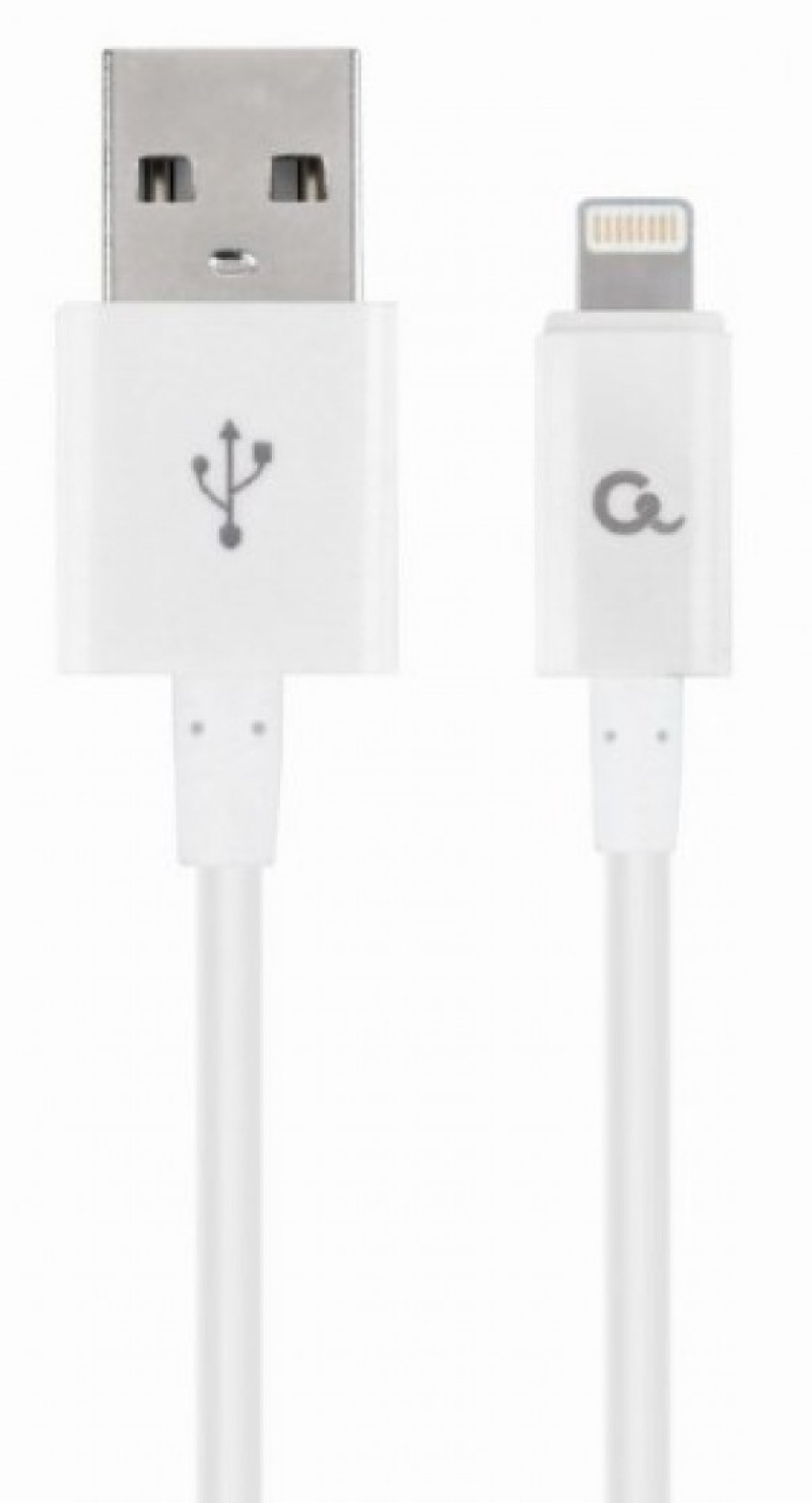 CC-USB2P-AMLM-2M-W Gembird 8-pin charging and data cable, 2m, white