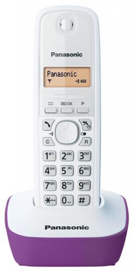 PANASONIC telefon KX-TG1611FXF belo-ljubičasti