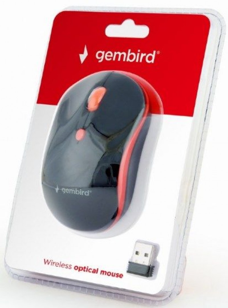MUSW-4B-03-R Gembird Bezicni mis 2,4GHz opticki USB 800-1600Dpi black/red