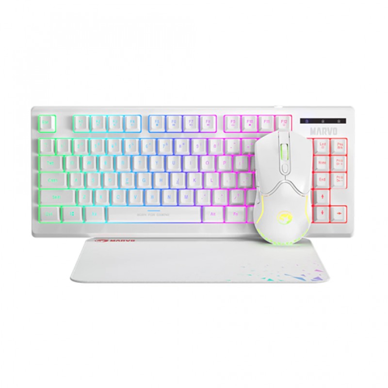 TASTATURA+MIS USB MARVO CM310 WHITE GAMING