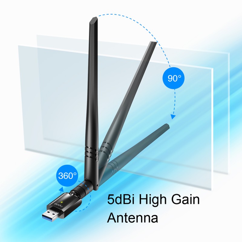 CUDY WU1400 wireless AC1300Mb s High Gain USB 3.0 adapter