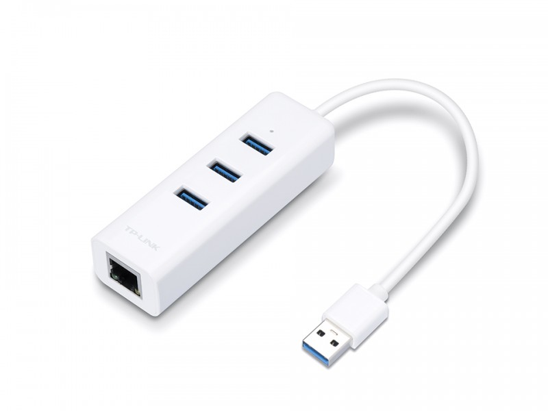 TP-LINK Adapter USB 3.0 to Gigabit Ethernet Network, plus 3x USB 3.0 Hub