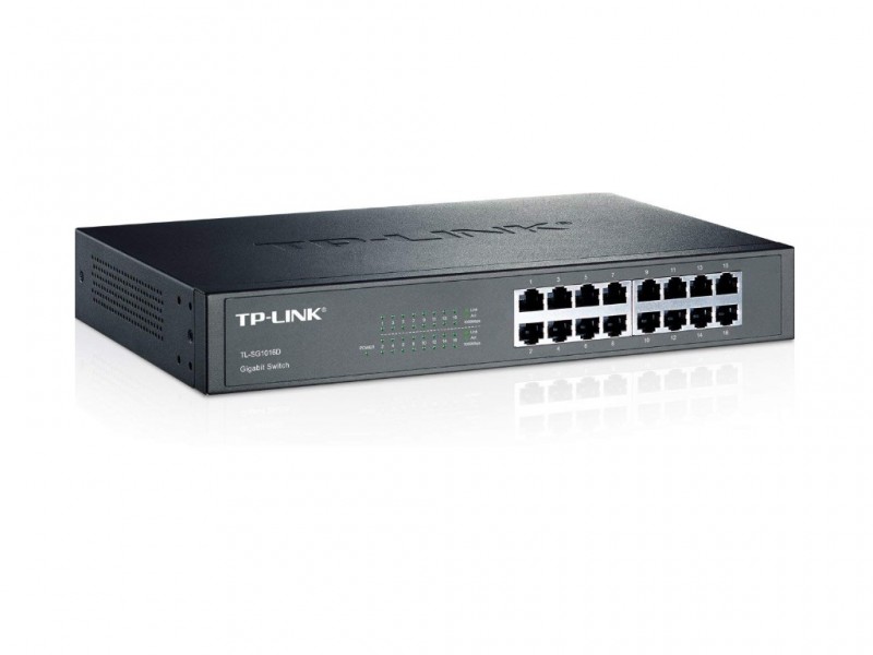 TP-Link Gigabit Switch Desktop Rackmount 16 x RJ-45 10 100 1000Mb s metalno kuciste