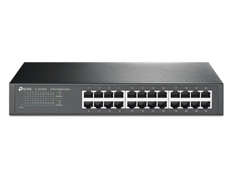 TP-LINK Gigabit Switch 24x RJ45 10/100/1000Mbps metalno kuciste (13'') (TL-SG1024D)