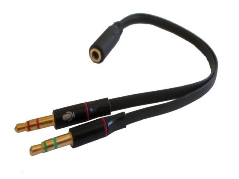 CCA-23535 ** Gembird 3.5mm Headphone Mic Audio Y Splitter Cable Female to 2x3.5mm Male adapter (113)