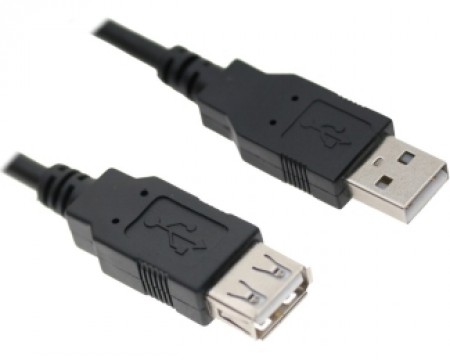 FAST ASIA Kabl USB A - USB A MF (produžni) 3m crni