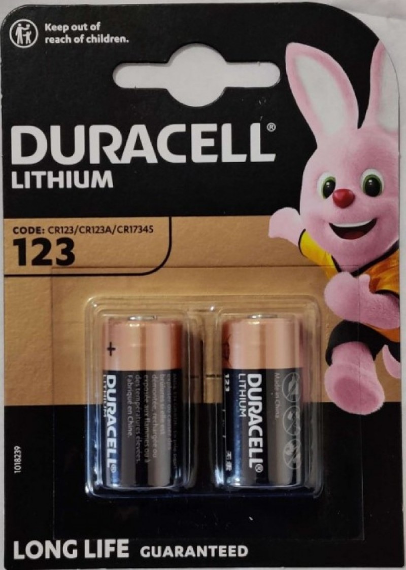 Duracell HPL 123, 3V, 140mAh, Litijum baterija 17x33,4mm, PAK2, cena za 1kom