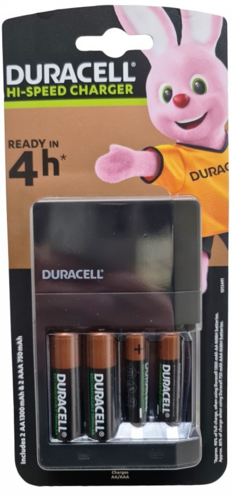 Duracell CEF14 PUNJAC + punjive baterije 2xAA NiMH 1300mAH+ 2xAAA 750mAh( Hi speed 4h, auto-OFF)