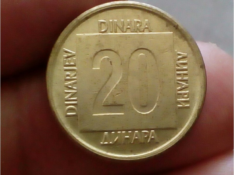 SFRJ, 20 dinara 1989