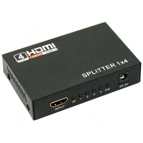 HDMI spliter 1/4 1080P 3D V1.4 aktivni 55-002