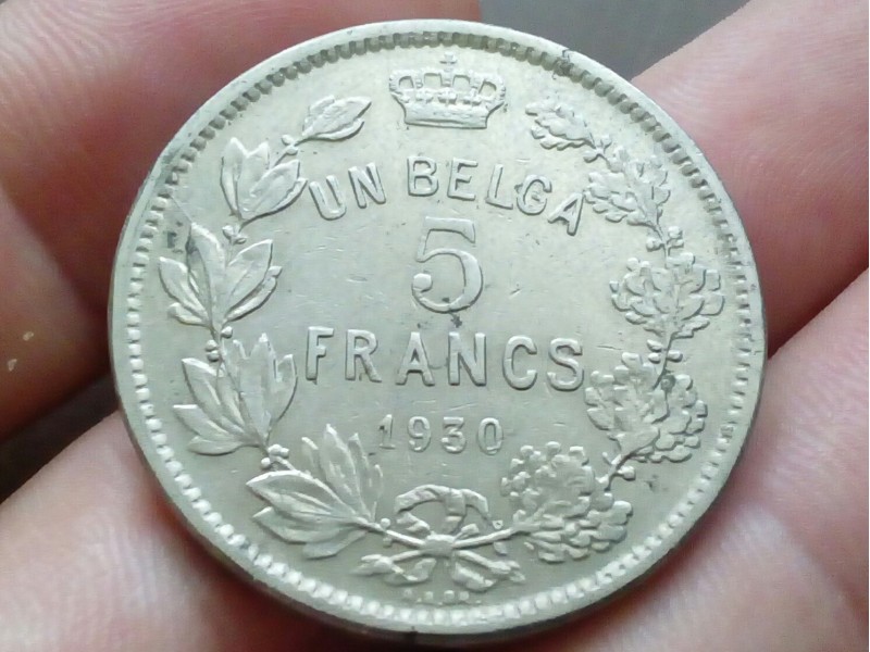 Belgija, 5 franaka 1930