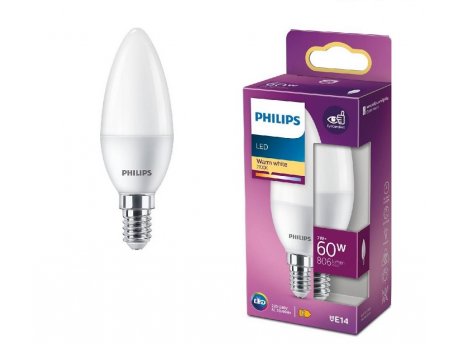 PHILIPS LED sijalica 7W(60W) B38 E14 WW FR ND 1PF/12, 17939