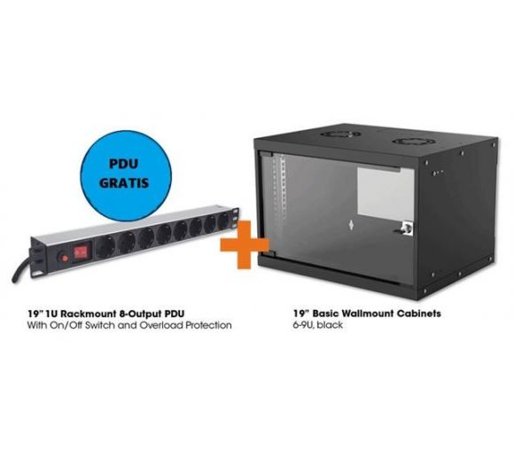 Intellinet - Intellinet 19```` Zidni orman 6U/560mm 714785 + PDU 8-Output 713986