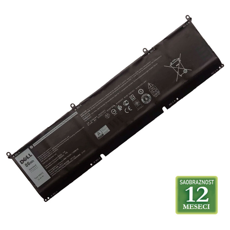 Baterija 69KF2 za laptop DELL Alienware M17 R3 11.4 V / 7167mAh / 86Wh