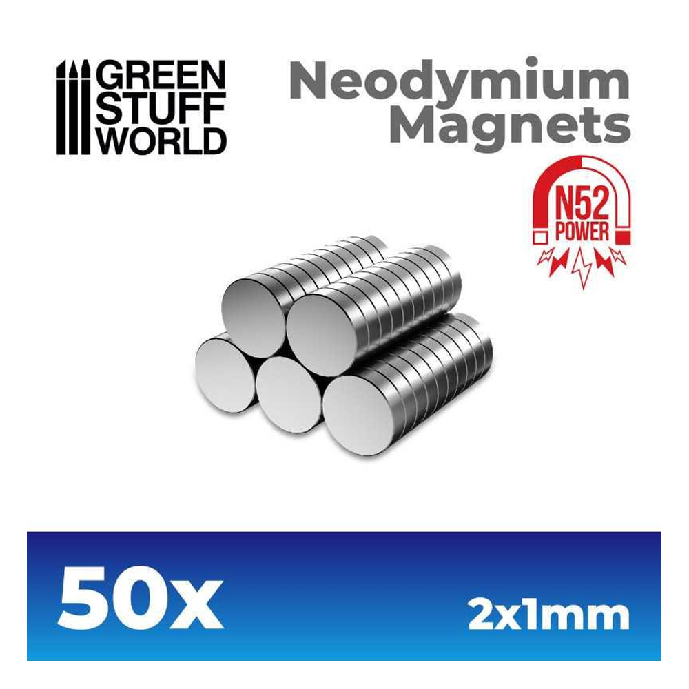 Neodymium Magnets 2x1mm - SET x50 (N52)