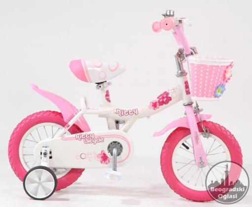 Dečija bicikla KITTY roze-bela 12"