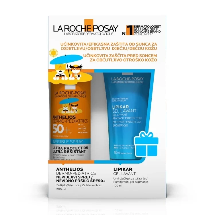 LA ROCHE-POSAY ANTHELIOS NEVIDLJIVI SPREJ ZA DEČIJU KOŽU LICA I TELA SPF 50+ LIPIKAR GEL LAVANT