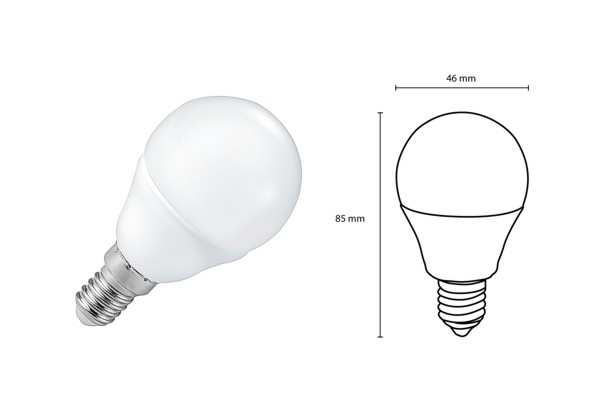 LED G45-WW-E14/5