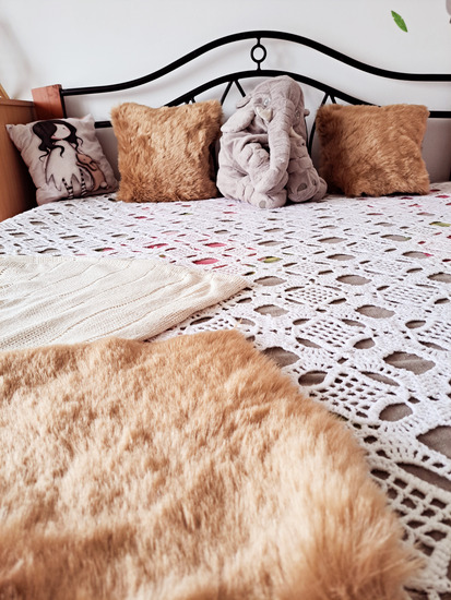 Boho prekrivač za bračni krevet handmade