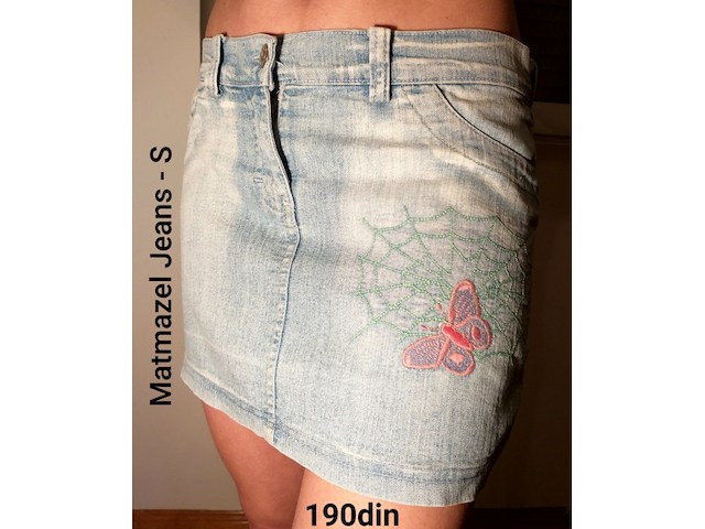 Matmazel Jeans teksas mini suknja S