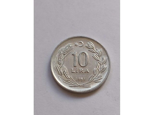 10 Lira 1981.g - Turska - ODLIČNA Kovanica -