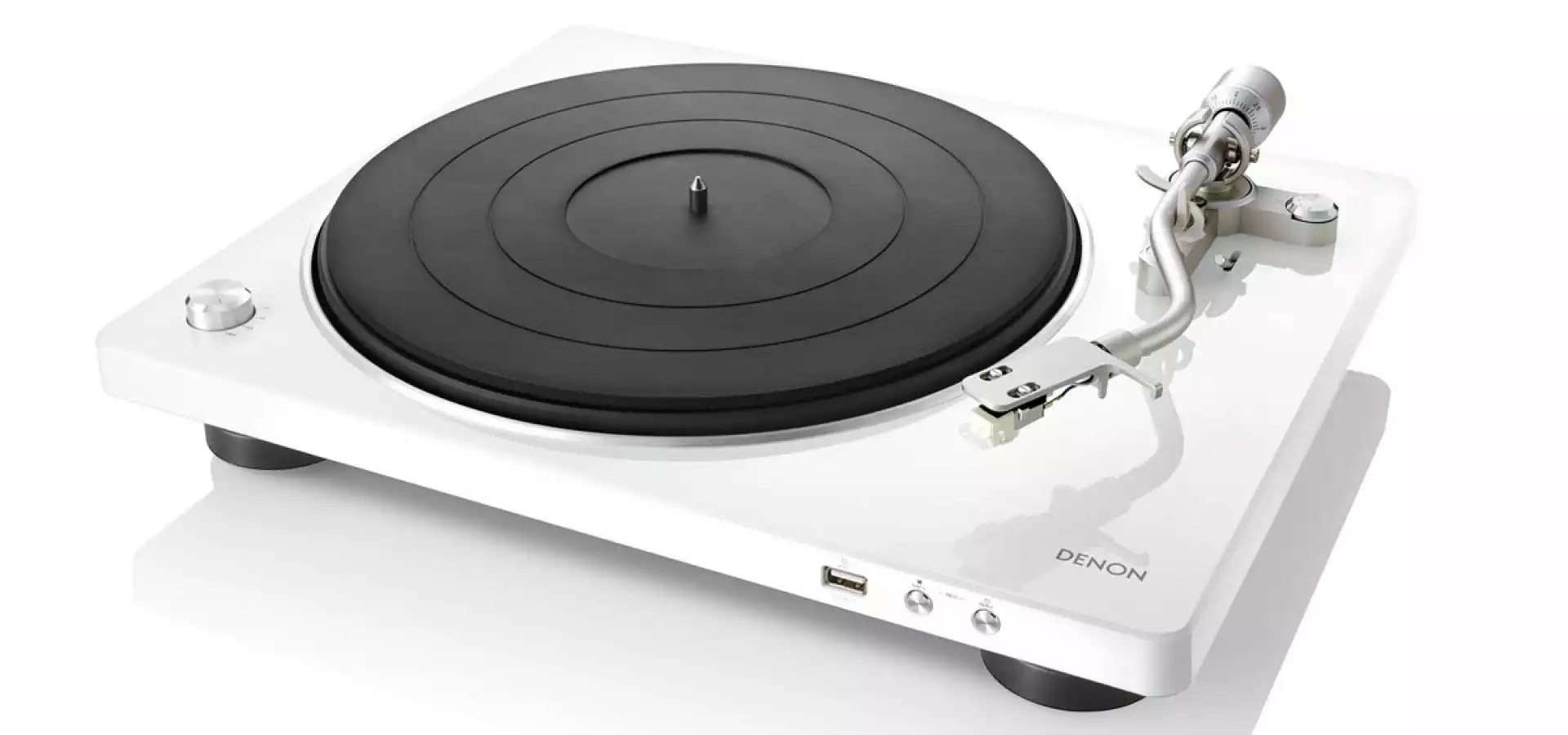 DENON DP-450 White Turntable with USB recording