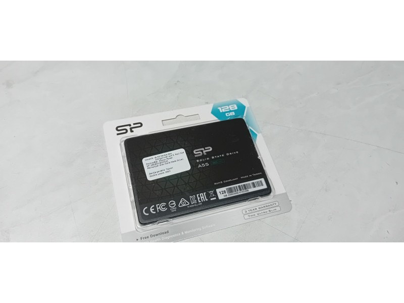 SSD Silicon Power 128gb Slim a55 Sata 3 2.5 novo