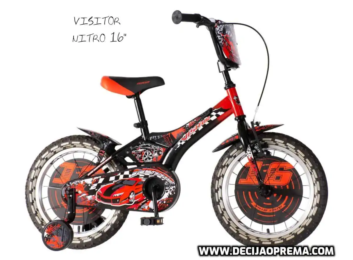 Bicikl Visitor Nitro 16″ za decu Crveno Crni