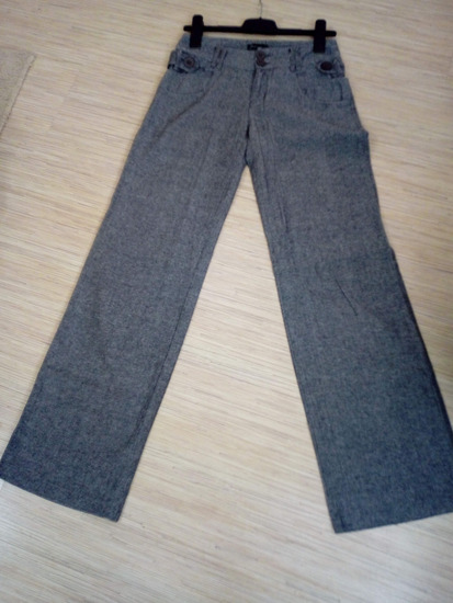 Sivo/melirane pantalone M