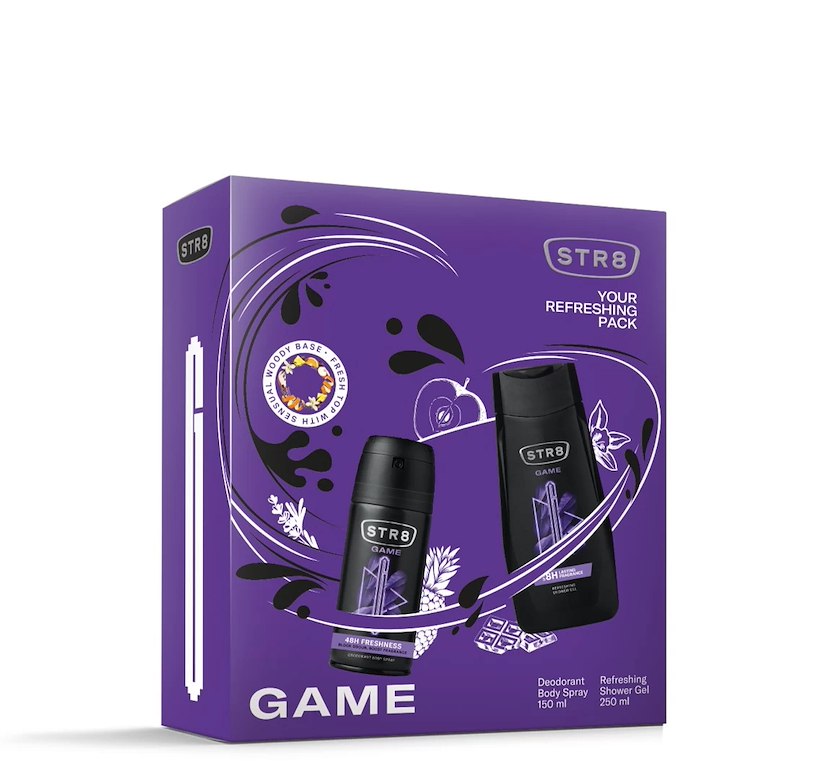 STR8 SET S6 GAME(DEO 150ML+ GEL ZA TUŠIRANJE 250ML)