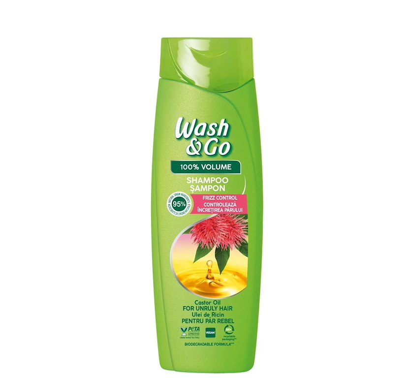 WASH&GO ŠAMPON 360ML RICINUSOVO ULJE