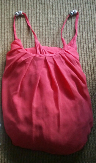 Italijanska koralno crvena duga haljina, size M\L