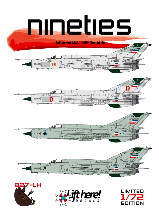 LIFT HERE! Nineties, Mig-21M, MF & Bis in 1/72